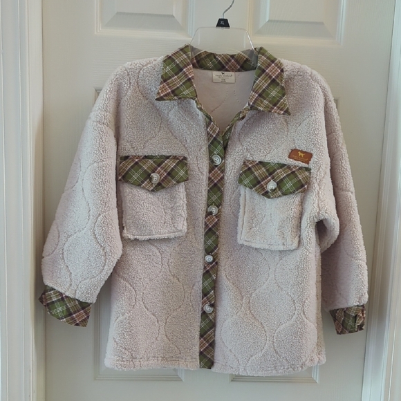 Simply Southern | Jackets & Coats | Simply Southern Green Plaid Trim ...